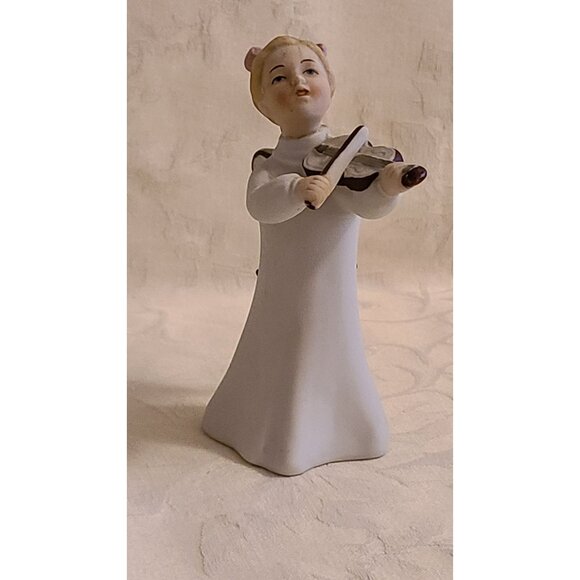 Art | Vintage Ceramic Girl Figurine Playing Violin | Poshmark